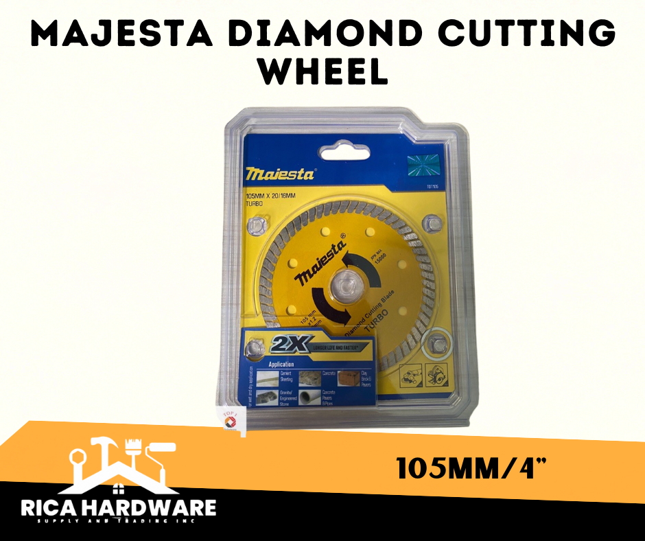 MAJESTA DIAMOND CUTTING WHEEL 105MM/4" – Rica Hardware Supply And ...