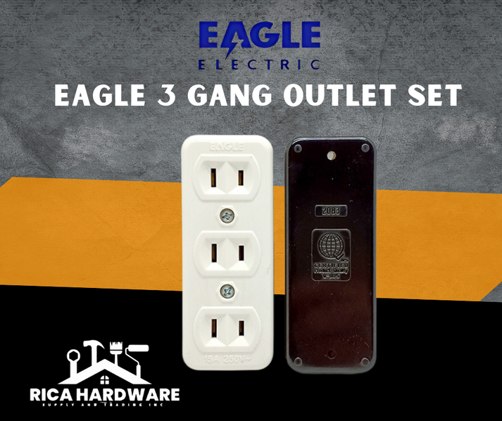 EAGLE 3 GANG OUTLET SET – Rica Hardware Supply And Trading Inc.