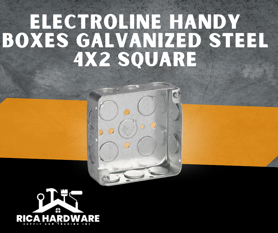 ELECTROLINE HANDY BOXES GALVANIZED STEEL 4x2 SQUARE – Rica Hardware ...