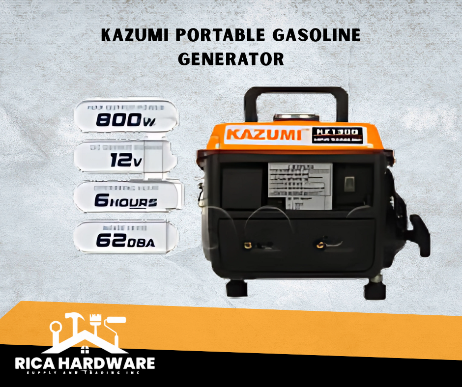 KAZUMI PORTABLE GASOLINE GENERATOR – Rica Hardware Supply And Trading Inc.