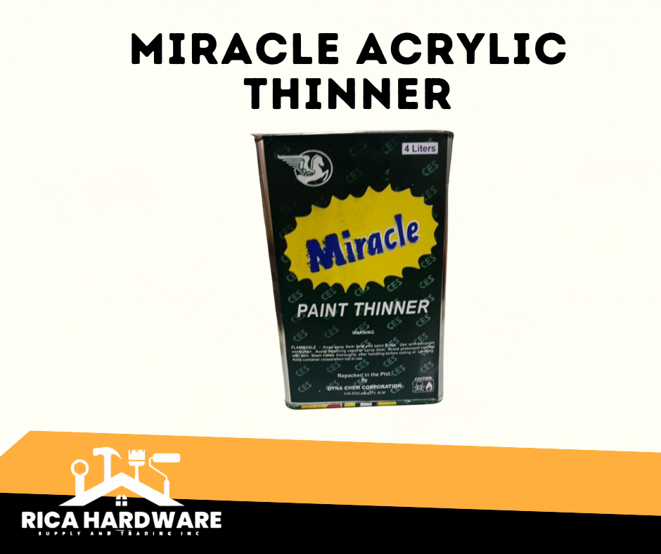 MIRACLE ACRYLIC THINNER GAL – Rica Hardware Supply And Trading Inc.