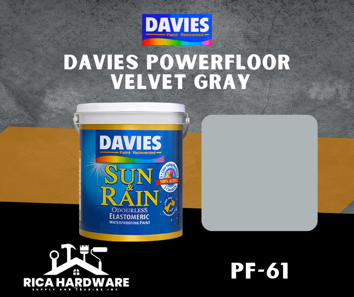 DAVIES POWERFLOOR VELVET GRAY (PF-61) – Rica Hardware Supply And ...