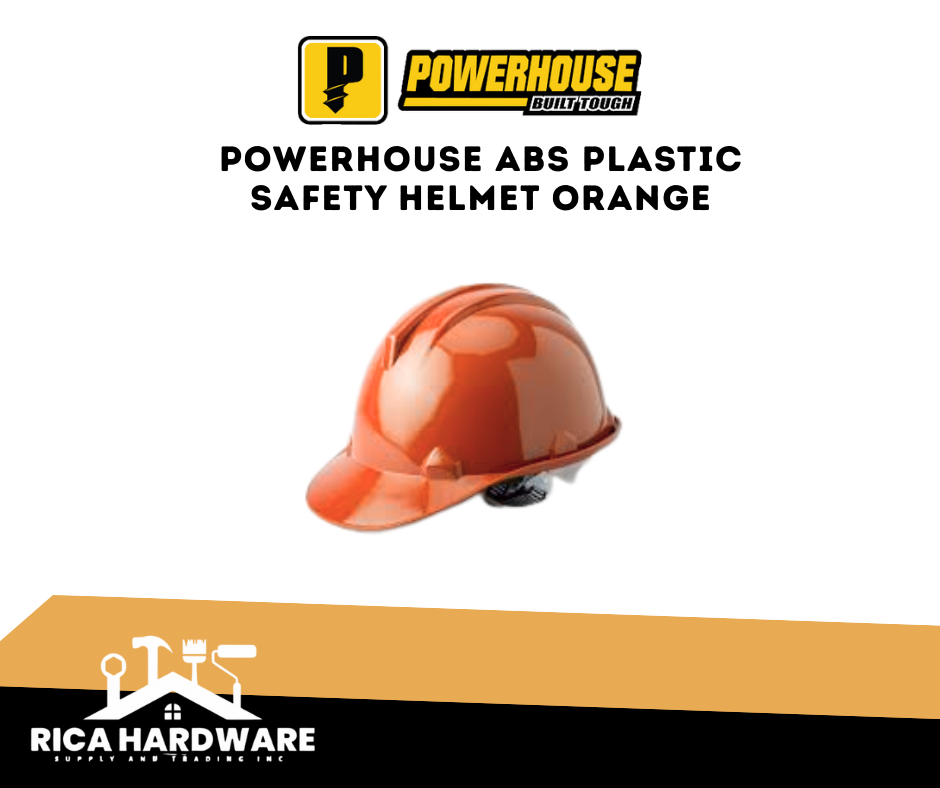 POWERHOUSE ABS PLASTIC SAFETY HELMET ORANGE – Rica Hardware Supply And ...