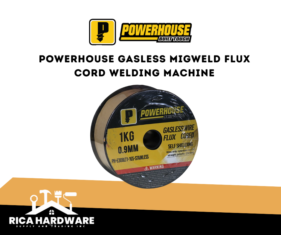 POWERHOUSE GASLESS MIGWELD FLUX CORD WELDING MACHINE – Rica Hardware ...