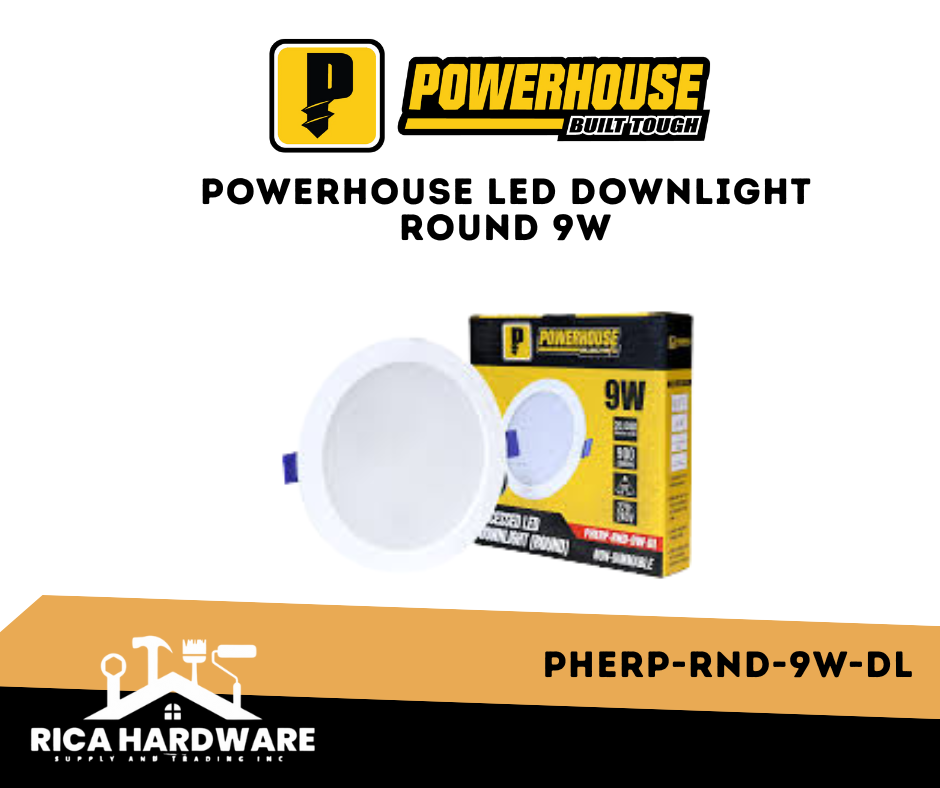 POWERHOUSE PHERP-RND-9W-DL LED DOWNLIGHT ROUND 9W – Rica Hardware ...