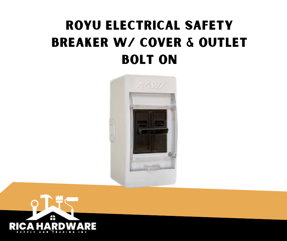 ROYU ELECTRICAL SAFETY BREAKER W/ COVER & OUTLET – Rica Hardware Supply ...