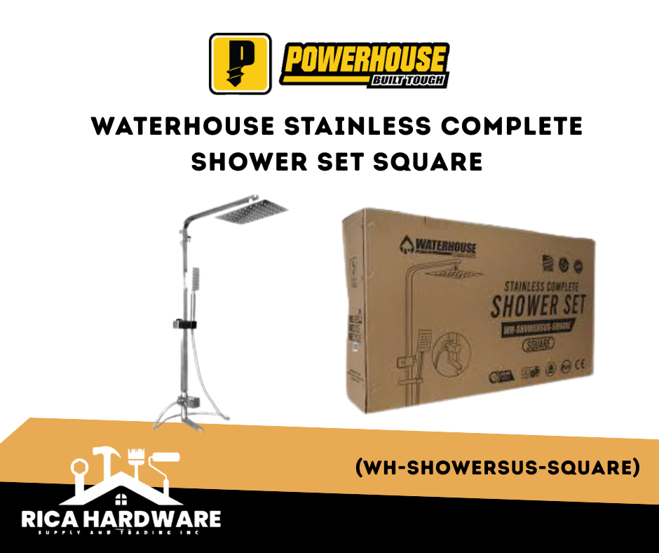 WATERHOUSE STAINLESS COMPLETE SHOWER SET SQUARE – Rica Hardware Supply ...